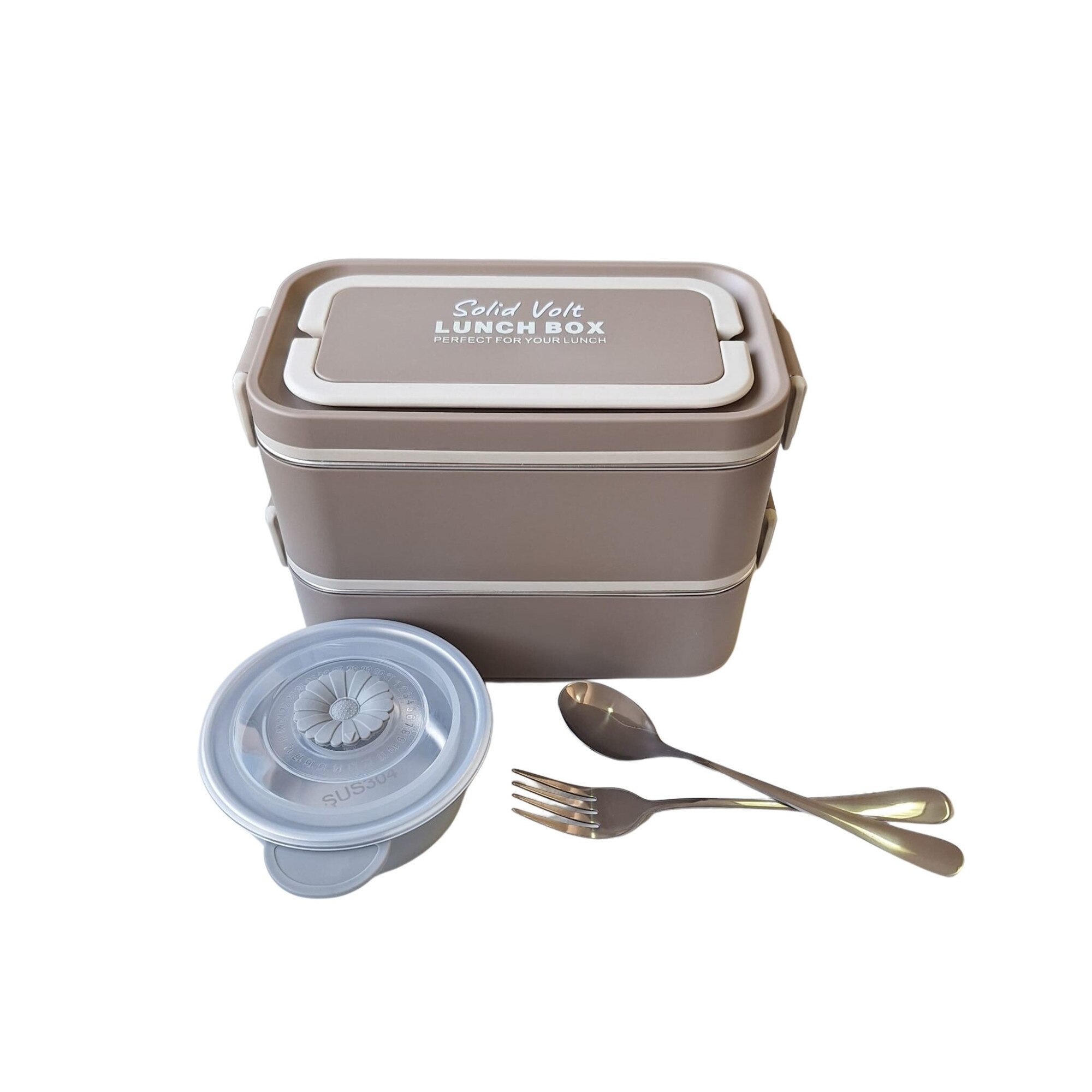 Caserola pentru mancare Solid Volt, bento box din inox, cu geanta ...