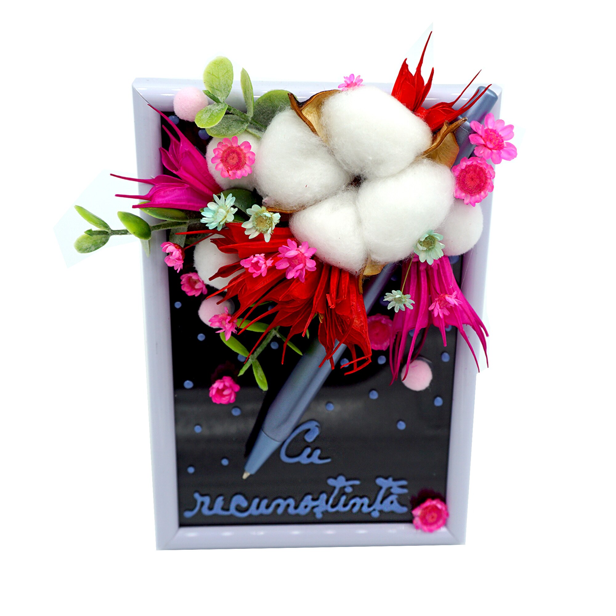 Aranjament floral Regalo, tip tablou pictat Recunostinta cu flori ...
