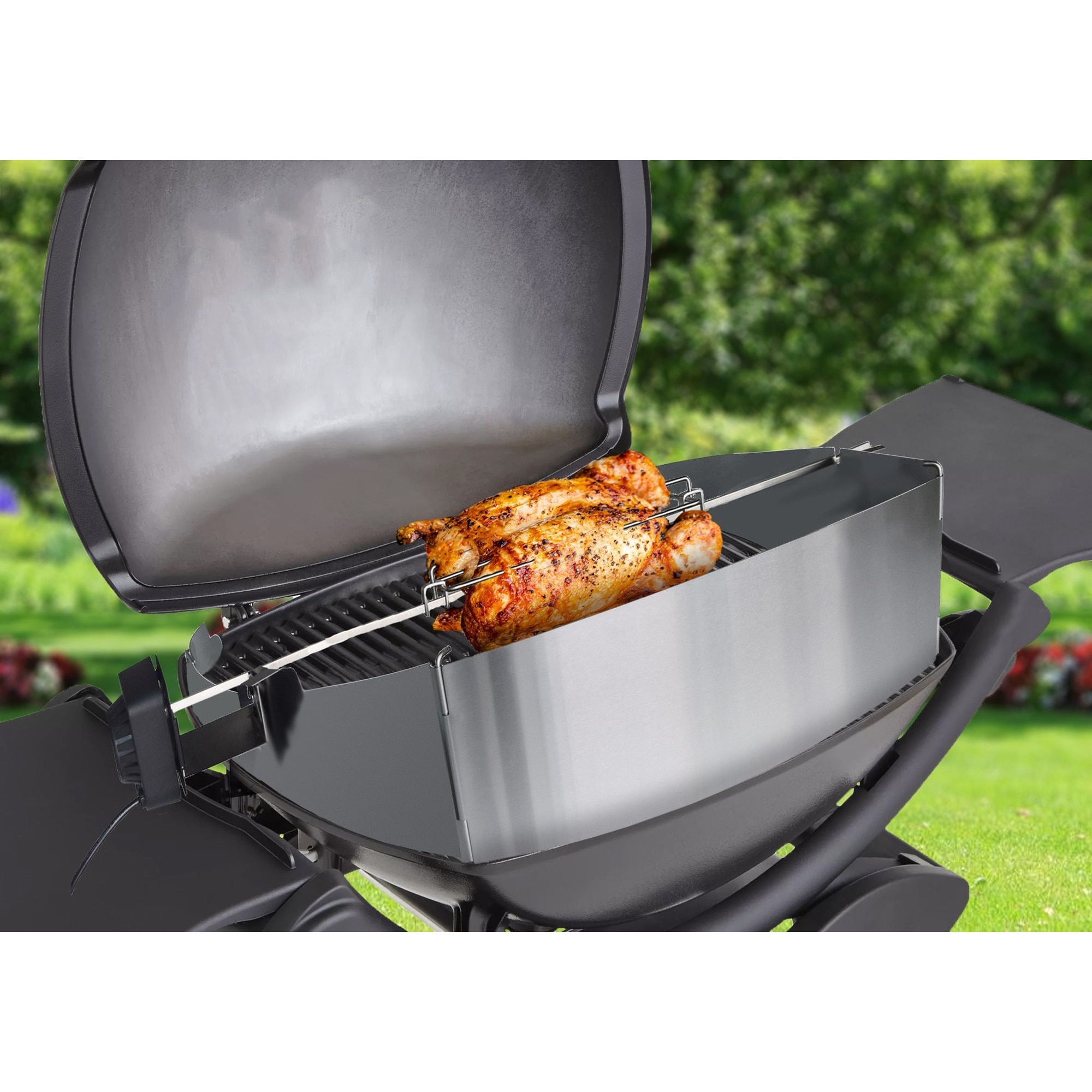 Kit rotiserie pentru gratar de gradina, inox - Zokura - eMAG.ro