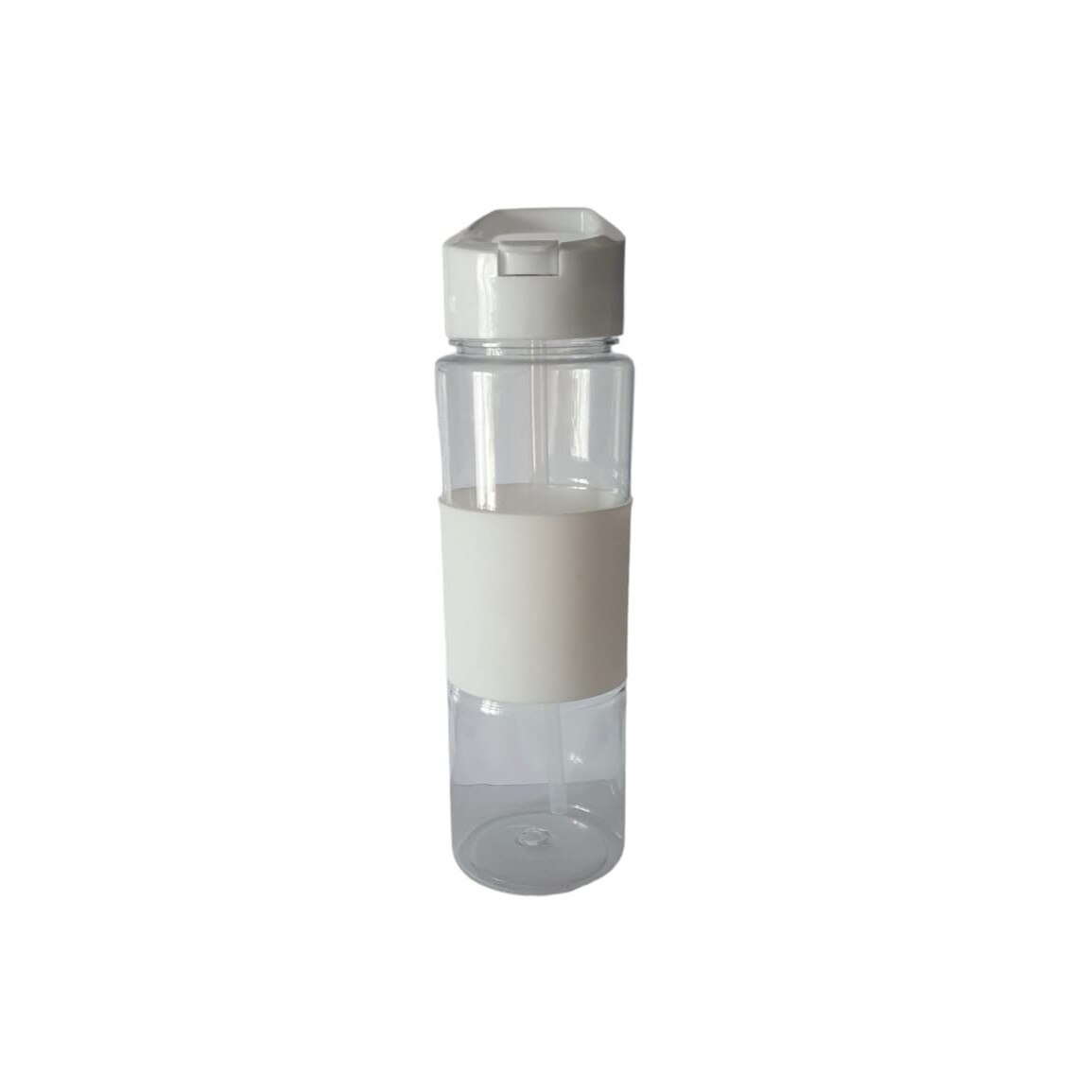 Sticla sport pentru apa, cu pai, 700ml, Alba - eMAG.ro