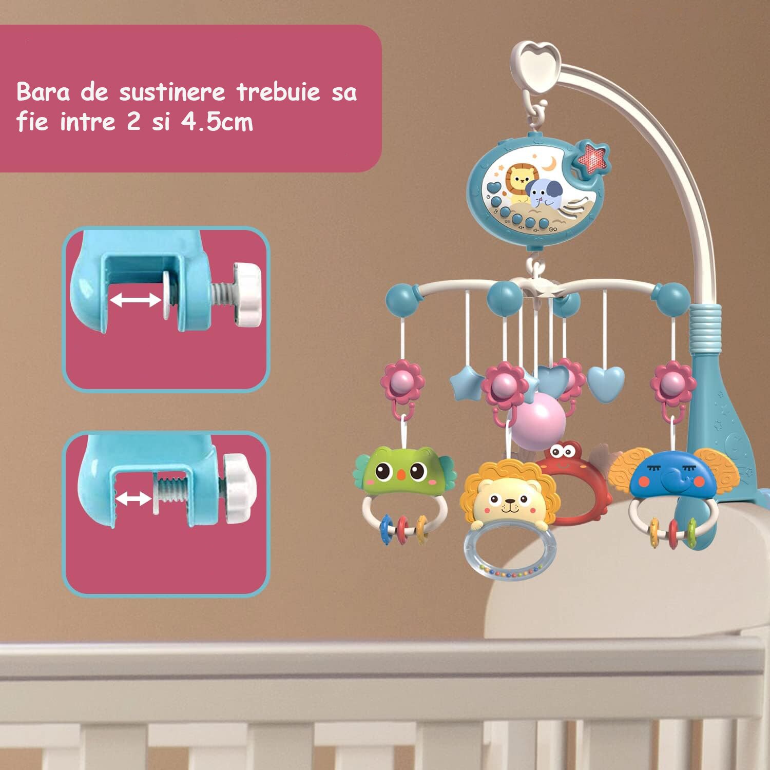 Carusel Muzical Patut Bebelusi Mavio®️, Multifunctional si Interactiv ...