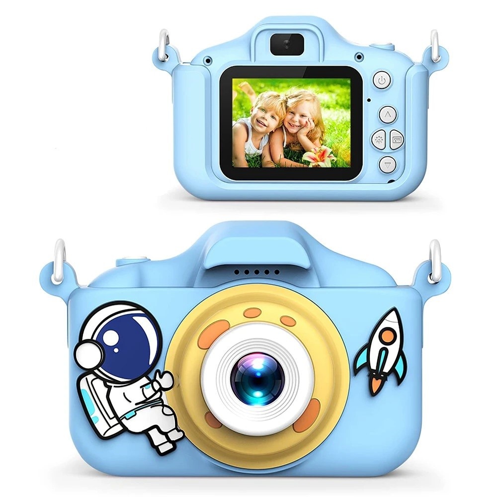 Camera digitala pentru copii, STELS, Q80s, Foto si video, Albastru ...