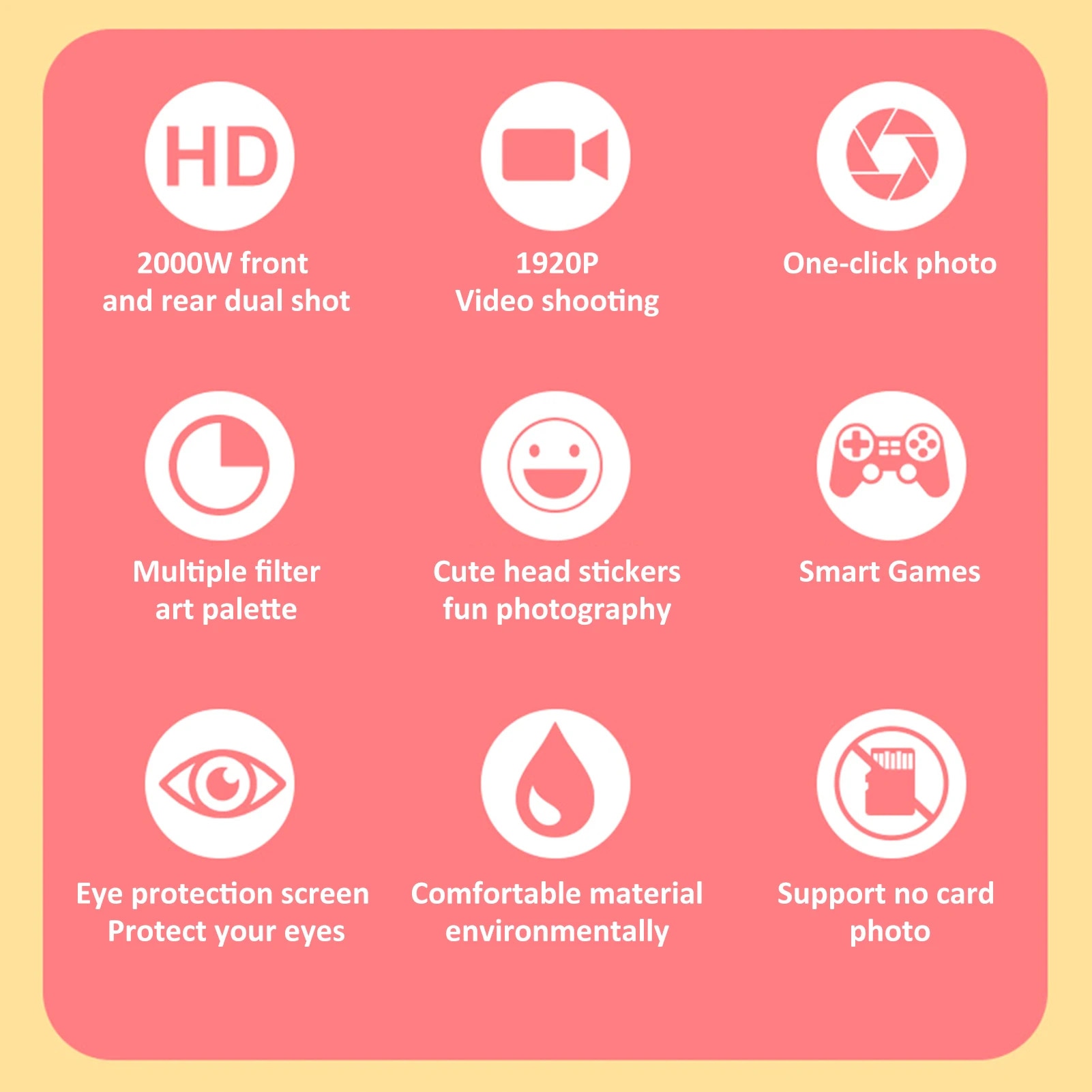 Camera digitala pentru copii, STELS, Q80s, Foto si video, Roz - eMAG.ro