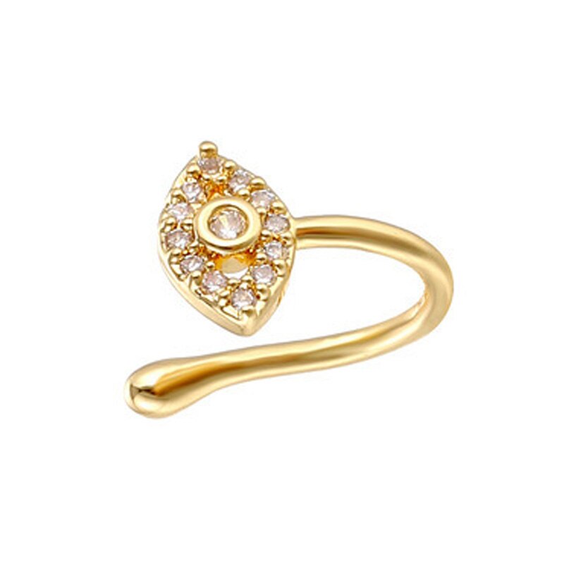 Orr piercing, perforáció nélkül, cirkonnal edzett, acél 316L, arany4 ...