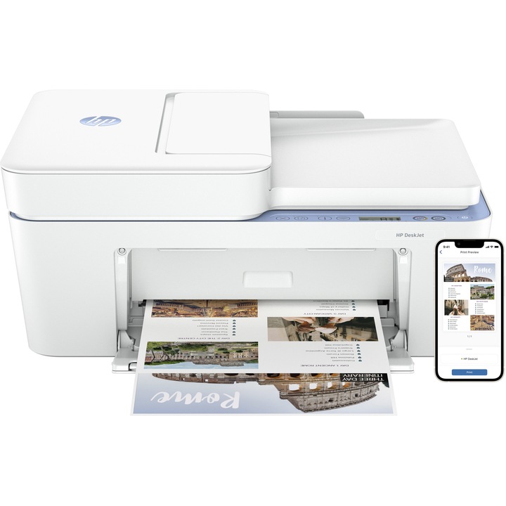 Мултифункционален принтер HP DeskJet 4222e All-in-One, Цветен, Печатане ...