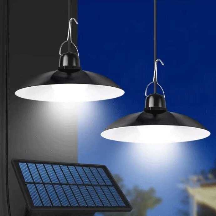 Set 2 Lampi Cu Panou Solar SIKS Cu Led, 3 Moduri De Iluminare ...