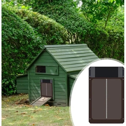 Usa cu senzor pentru cotet, Plastic, Pentru gaini, Maro - eMAG.ro