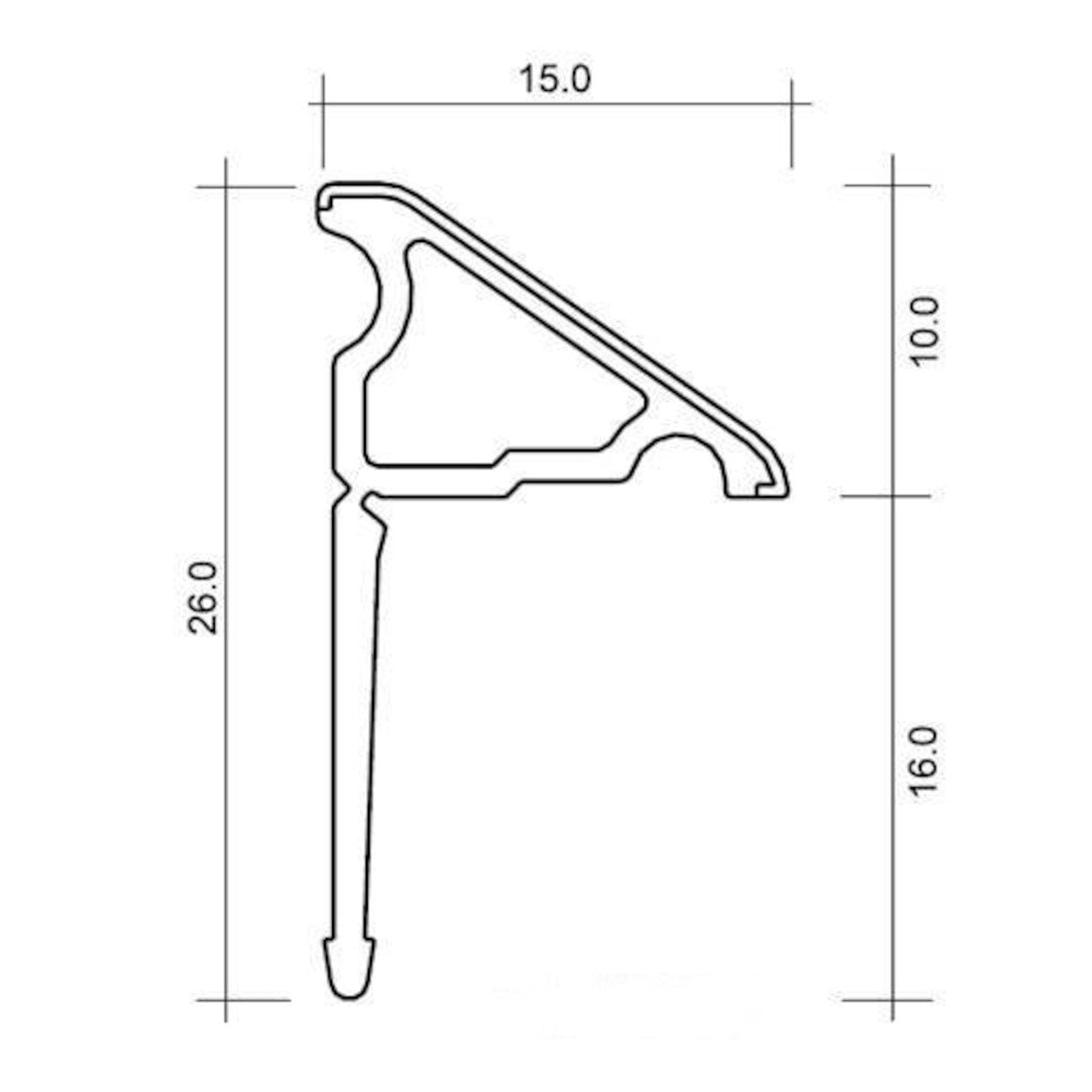 Profil etansare pentru cada 2x1950mm, 2 xroh PVL0 - eMAG.ro