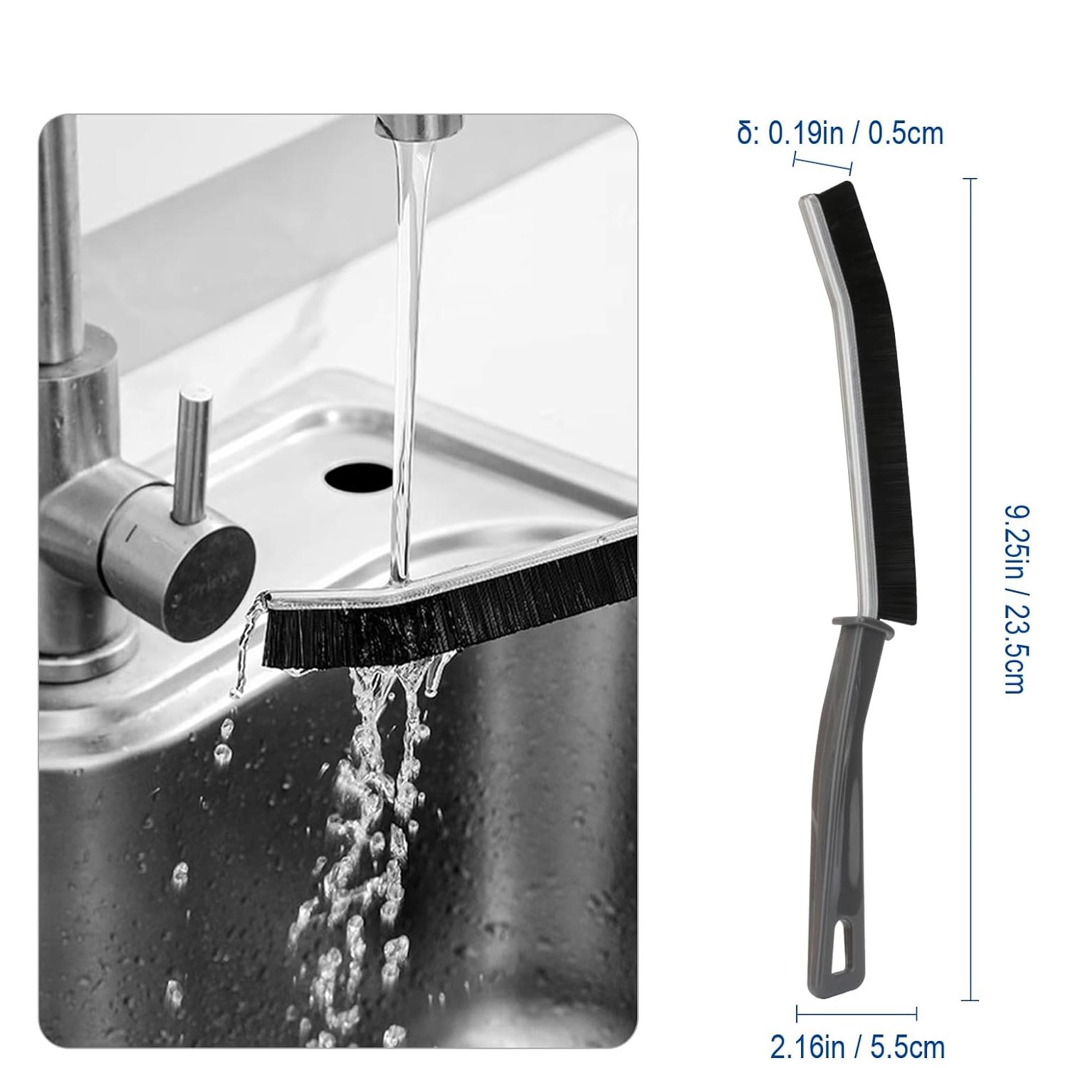 Set 3 perie pentru curatarea, oein®, maner ergonomic si cap ingust ...