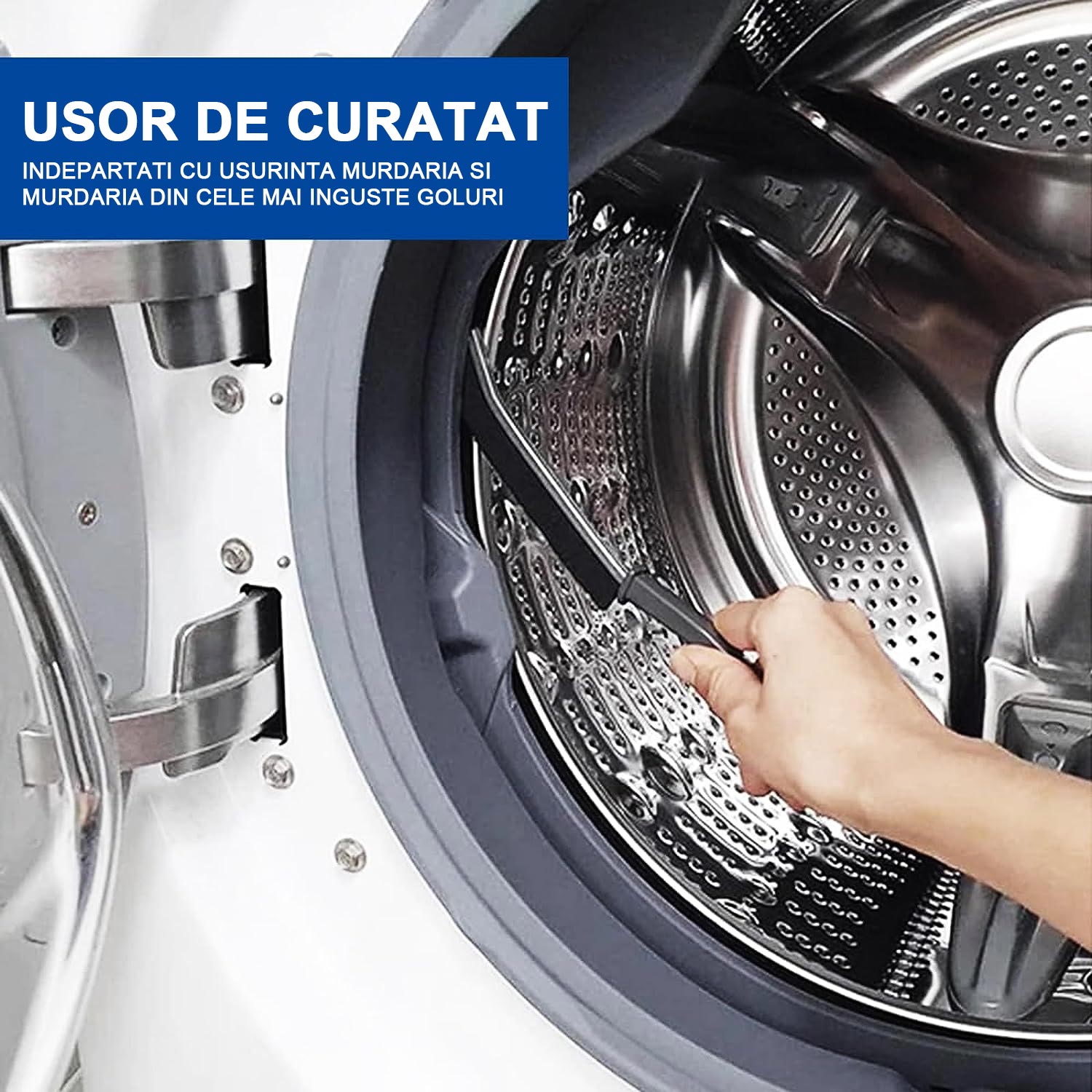 Set 3 perie pentru curatarea, oein®, maner ergonomic si cap ingust ...