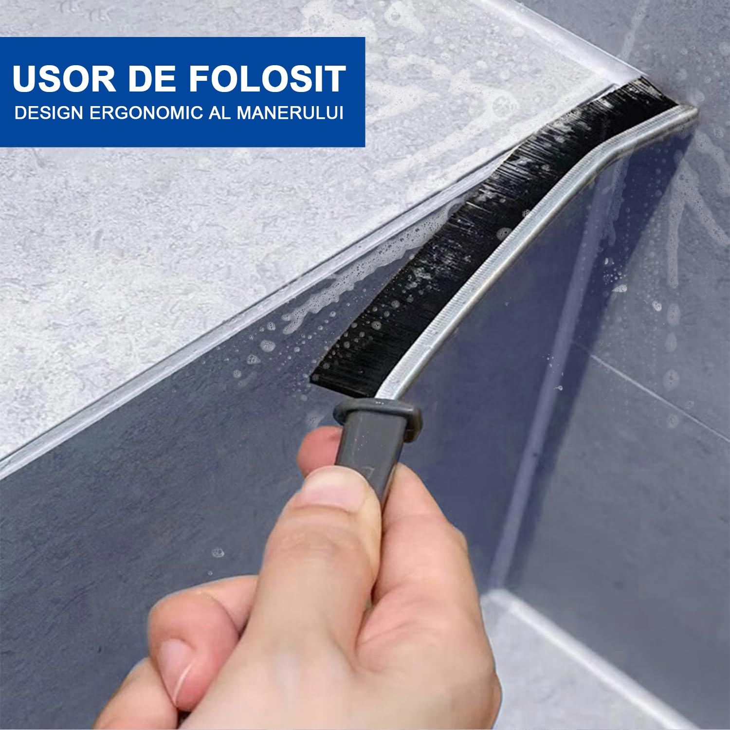 Set 3 perie pentru curatarea, oein®, maner ergonomic si cap ingust ...