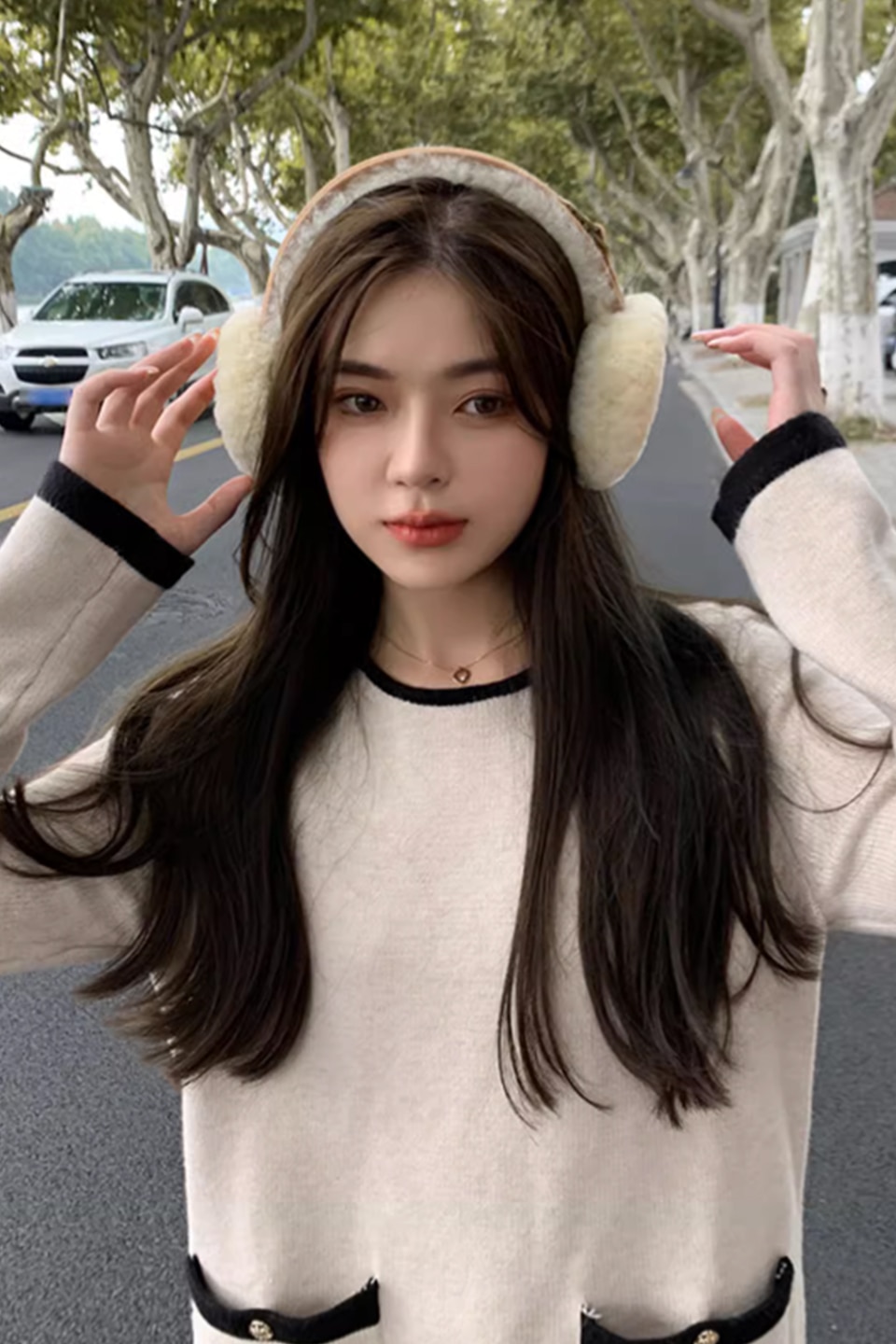 Каски за защита от студ и вятър, дамски, топъл модел, фиксиран размер, универсален размер, кафяв ...