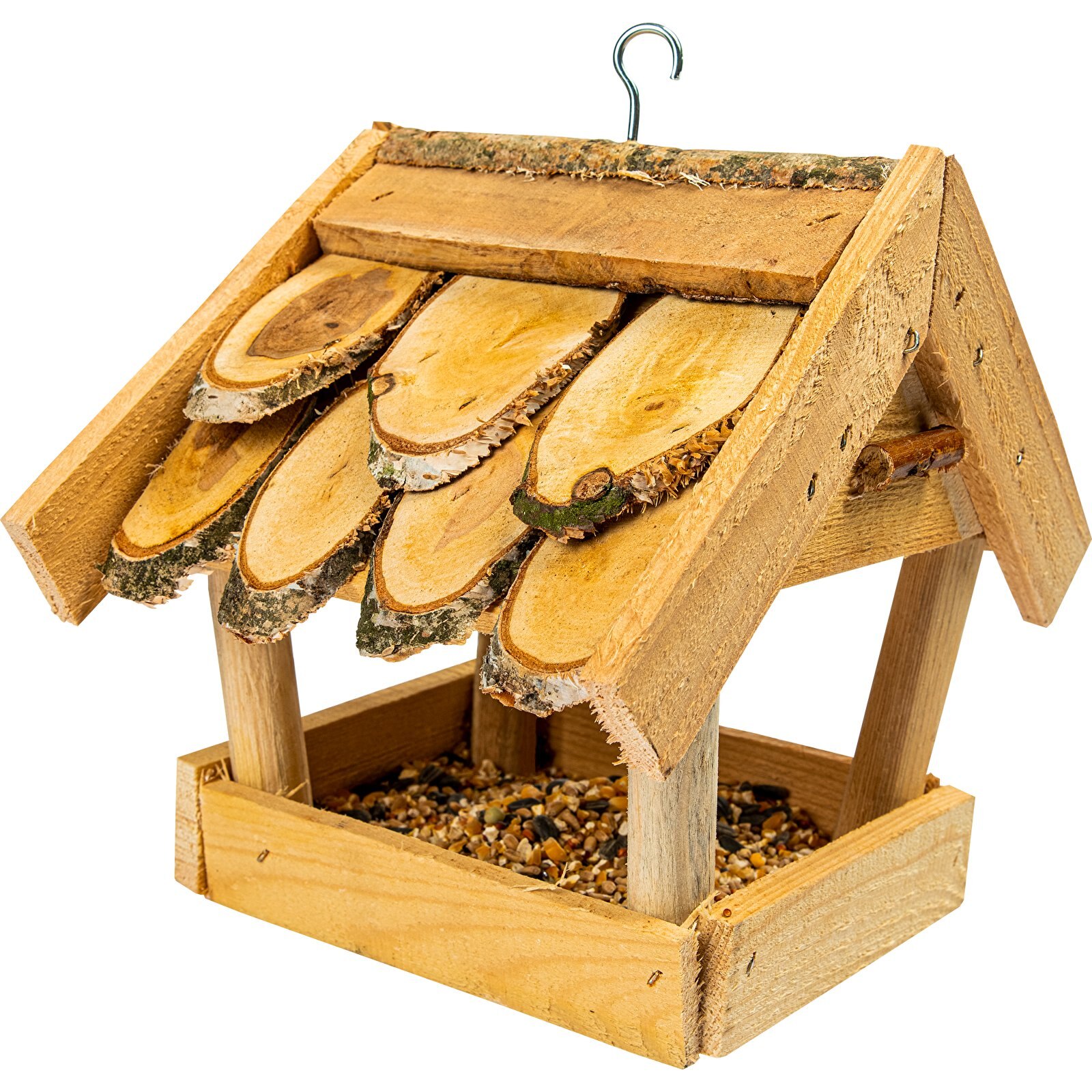 Hranitor pentru pasari, Casa din lemn, Handmade - eMAG.ro