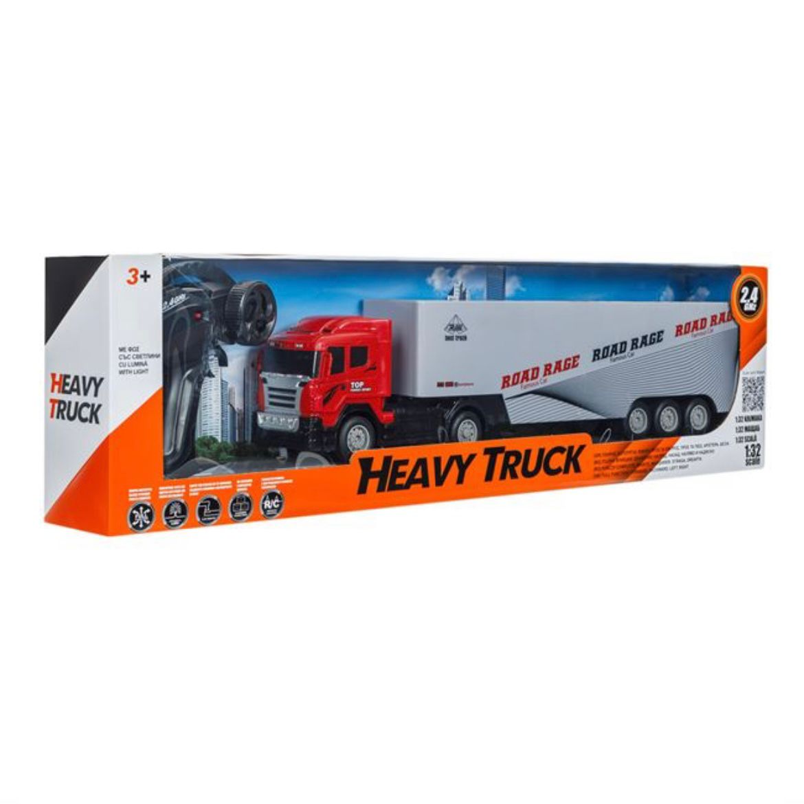 Camion cu Telecomanda & Lumina 1:32, 3 Ani+ - eMAG.ro