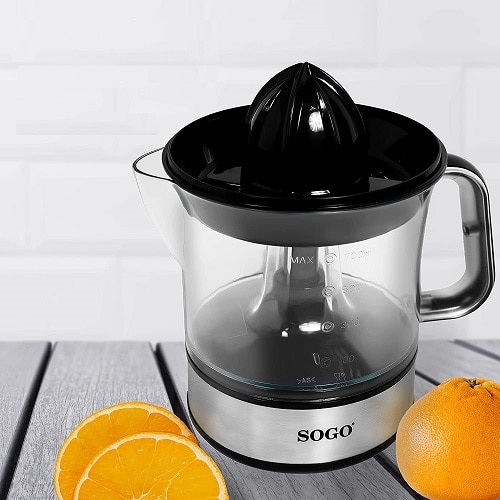 Сокоизстисквачка за цитруси, SOGO EXP-SS-5222, 40W, 700 мл с 2 конуса и двоен филтър, Инокс ...