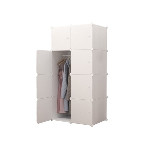 Dulap modular, WALALLA, Plastic, 75x47x147cm, Alb - eMAG.ro