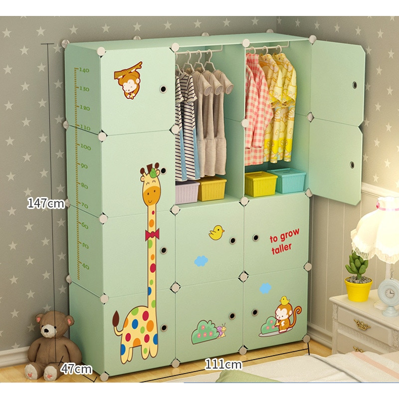 Dulap pentru copii, 12 cuburi, portabil, instalare rapida, Pliabil ...