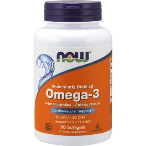 Supliment alimentar Now Foods Omega-3, 90 capsule moi, ulei de peste ...
