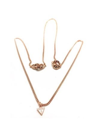 Colier dama, GUESS, Otel, 90cm, Auriu - eMAG.ro