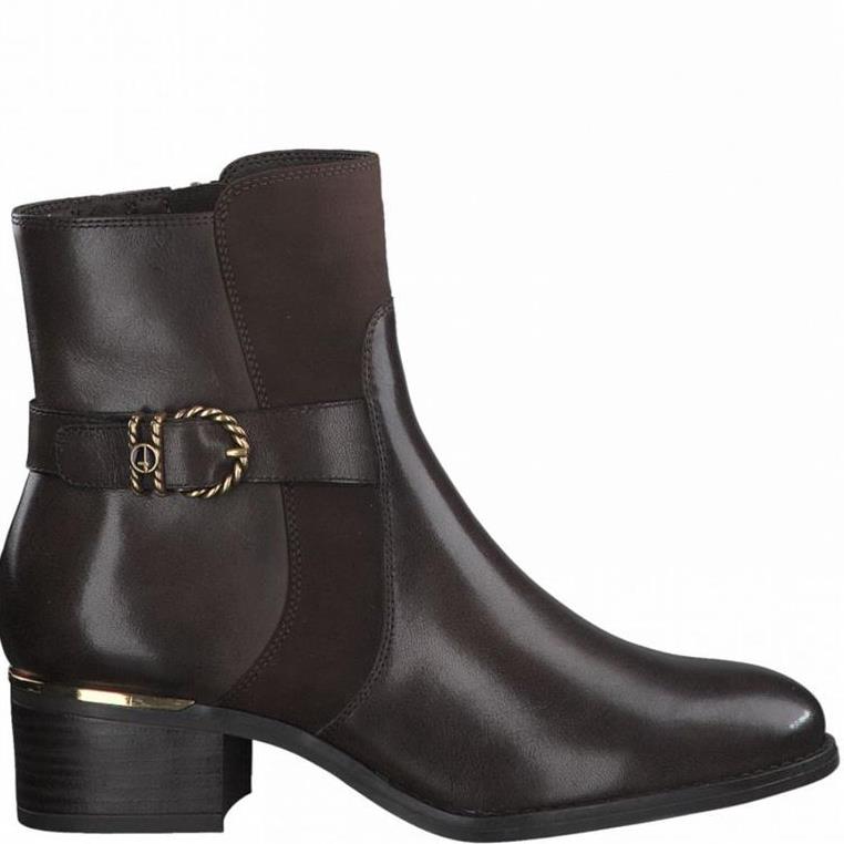 Botine dama, Tamaris, Piele naturala, Maro, 36 EU - eMAG.ro