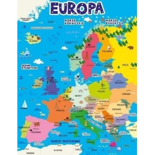 Harta Europei, Henry, A4, Multicolor - eMAG.ro