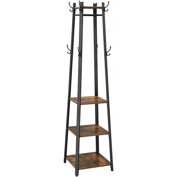 Cuier elegant cu 16 carlige si patru rafturi, Metal/Pal, Songmics - eMAG.ro