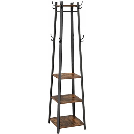 Cuier elegant cu 16 carlige si patru rafturi, Metal/Pal, Songmics - eMAG.ro