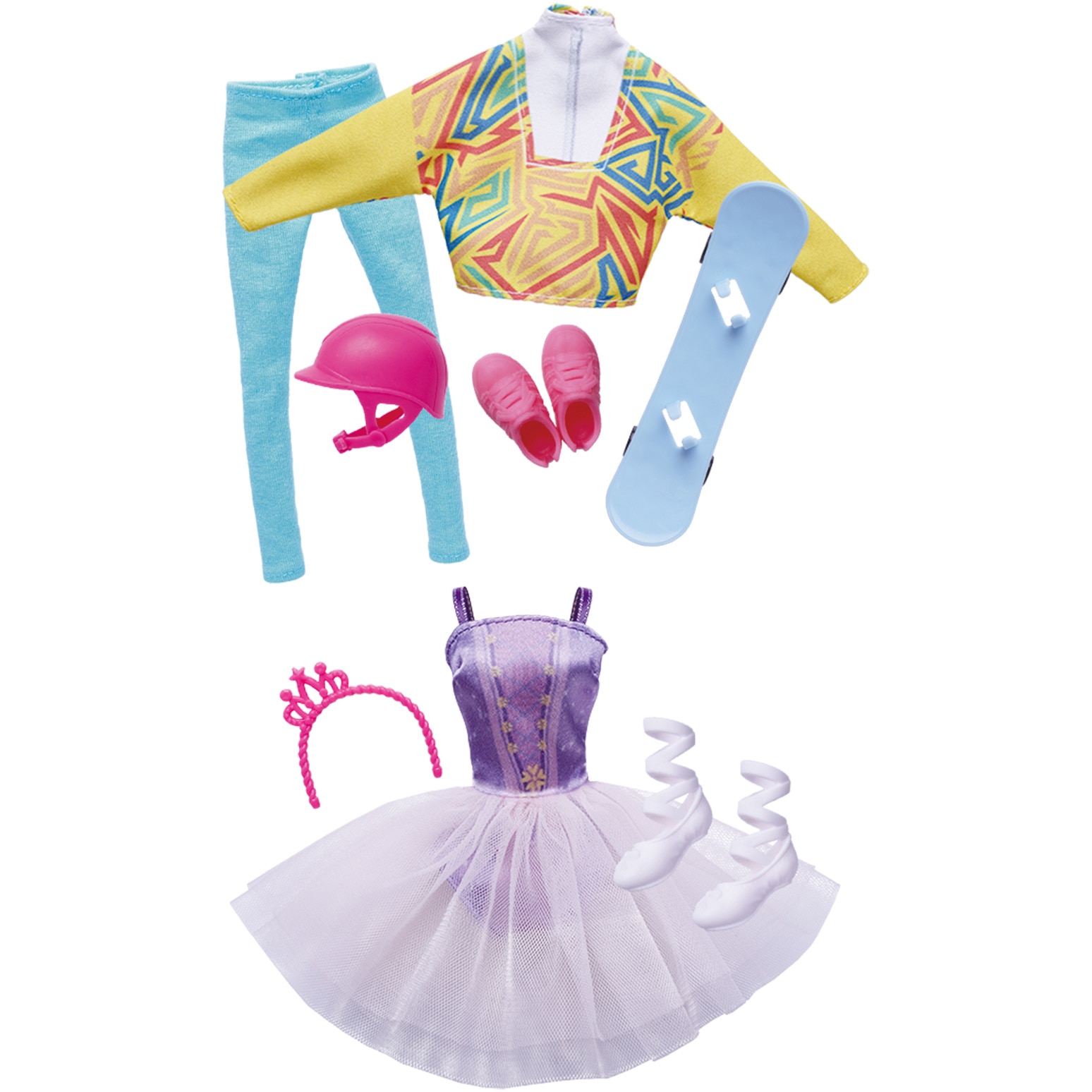 Комплект кукли Mappy, 29 см, С 4 екипа, Ски и скейтборд - eMAG.bg