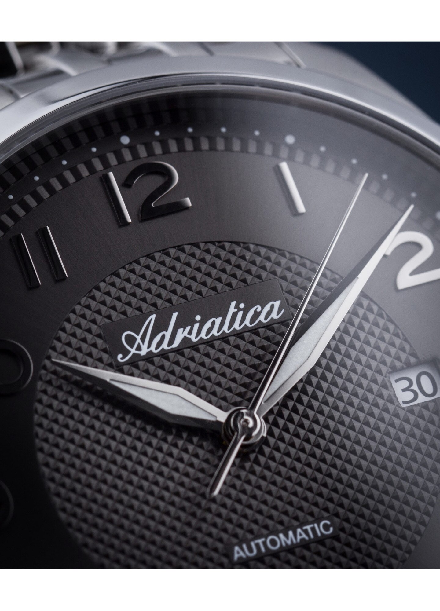 Ceas barbatesc, Adriatica, Inox, Argintiu/Negru - eMAG.ro