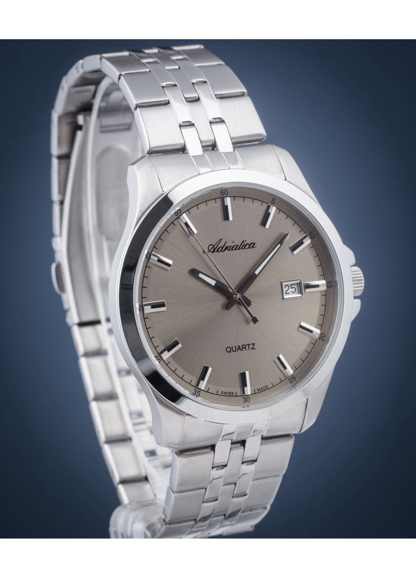 Ceas barbatesc, Adriatica, Inox, Argintiu/Gri - eMAG.ro