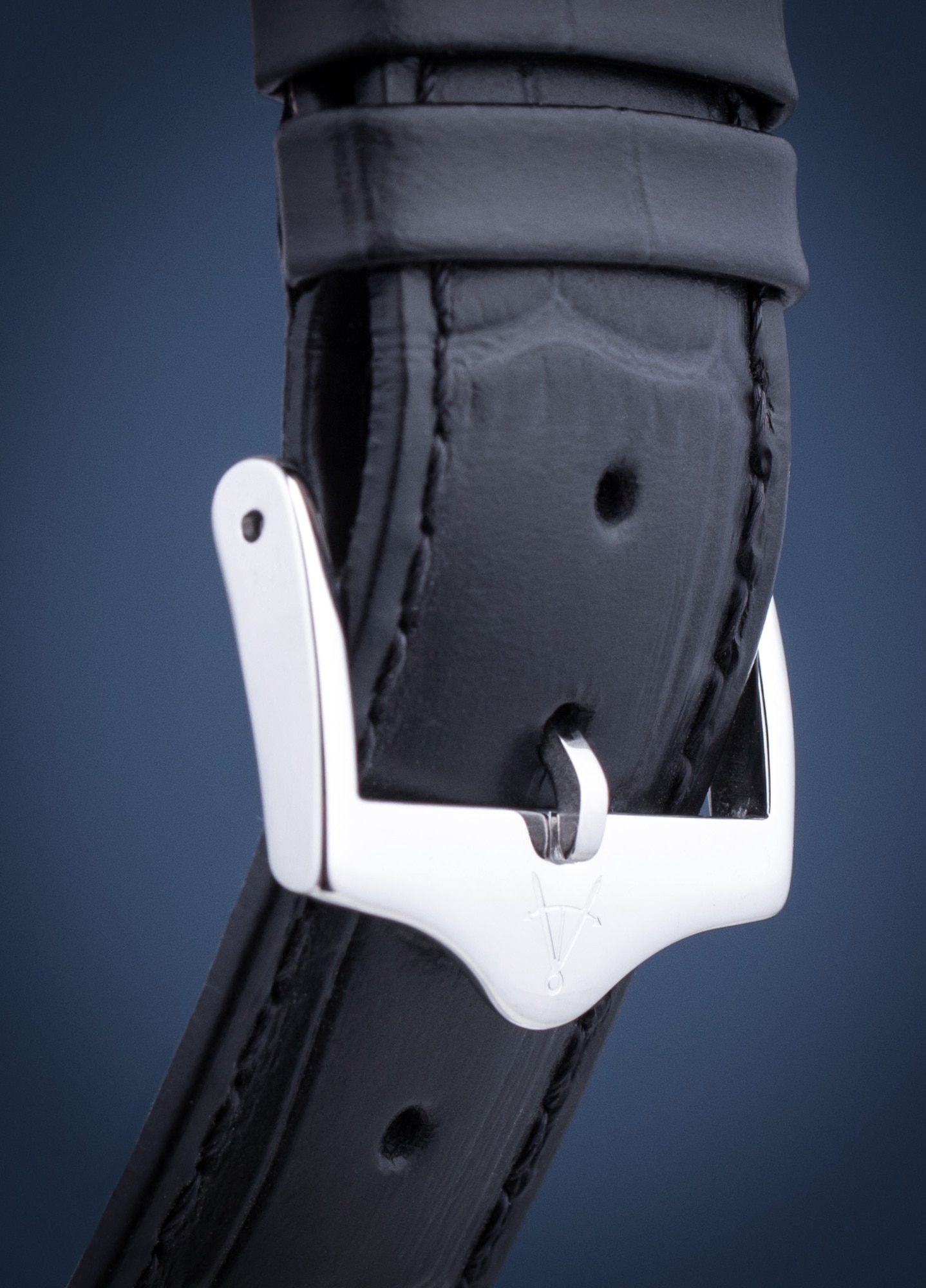 Ceas barbatesc, Atlantic, Inox/Piele naturala, Negru/Alb - eMAG.ro