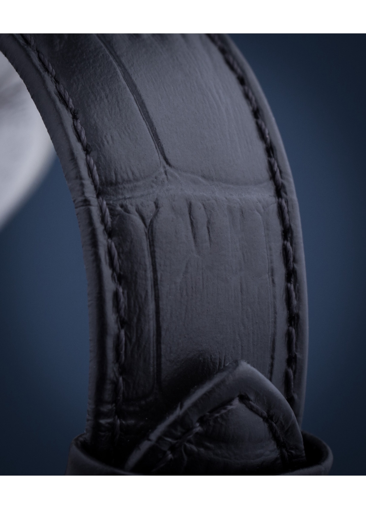 Ceas barbatesc, Atlantic, Inox/Piele naturala, Negru/Alb - eMAG.ro