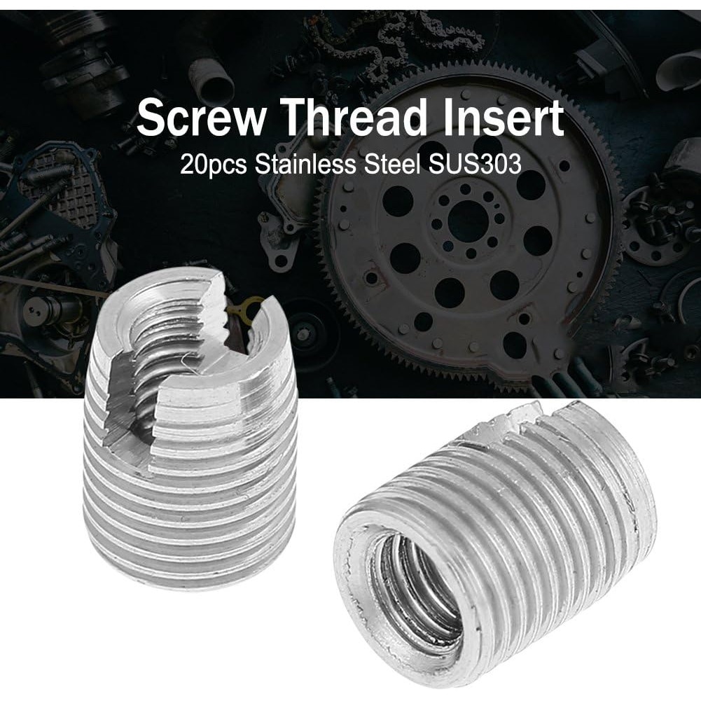 Set 20 inserturi filetate auto-insurubabile M3x6mm inox - eMAG.ro