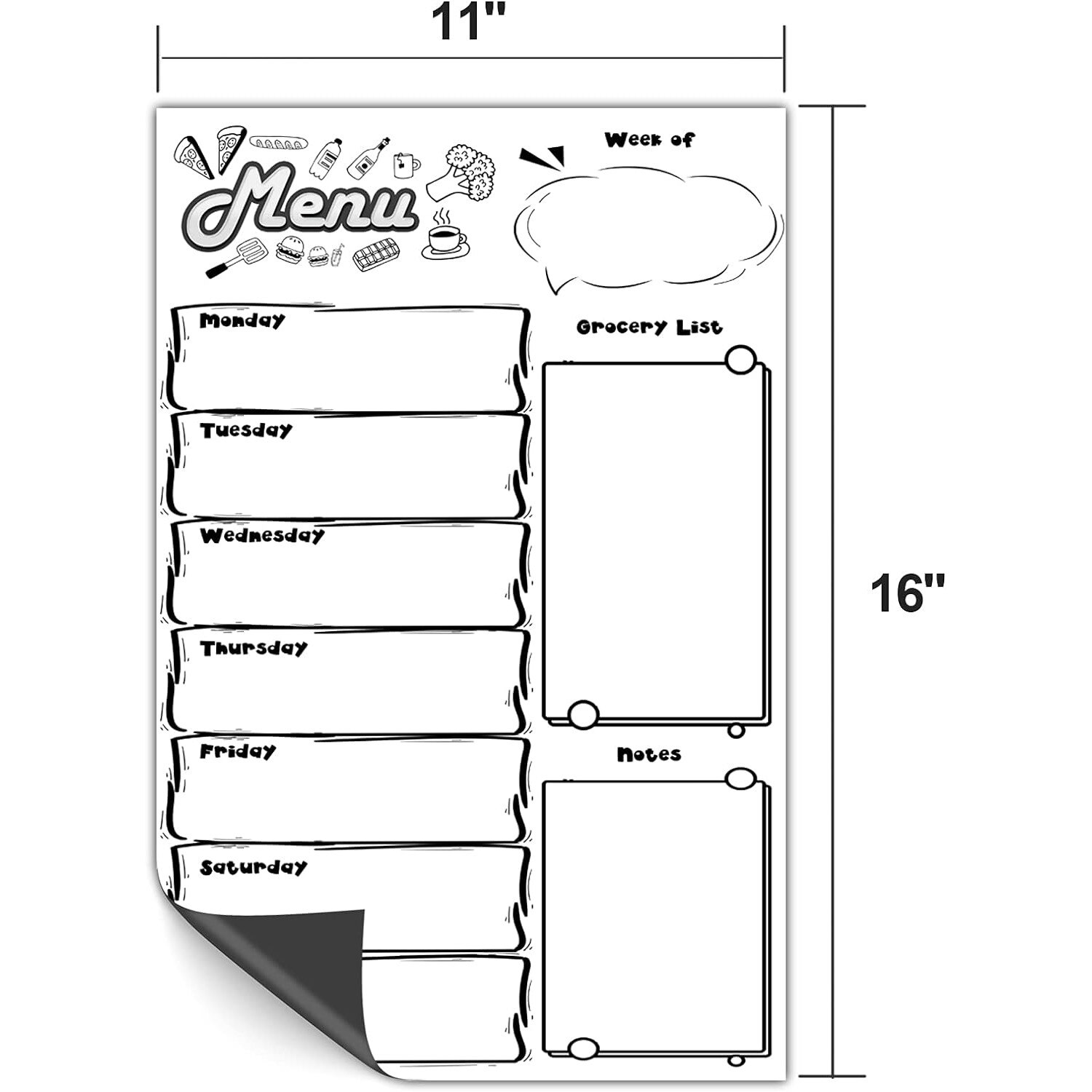 Tabla afisare meniu, Cu 4 markere, Alb/Negru - eMAG.ro