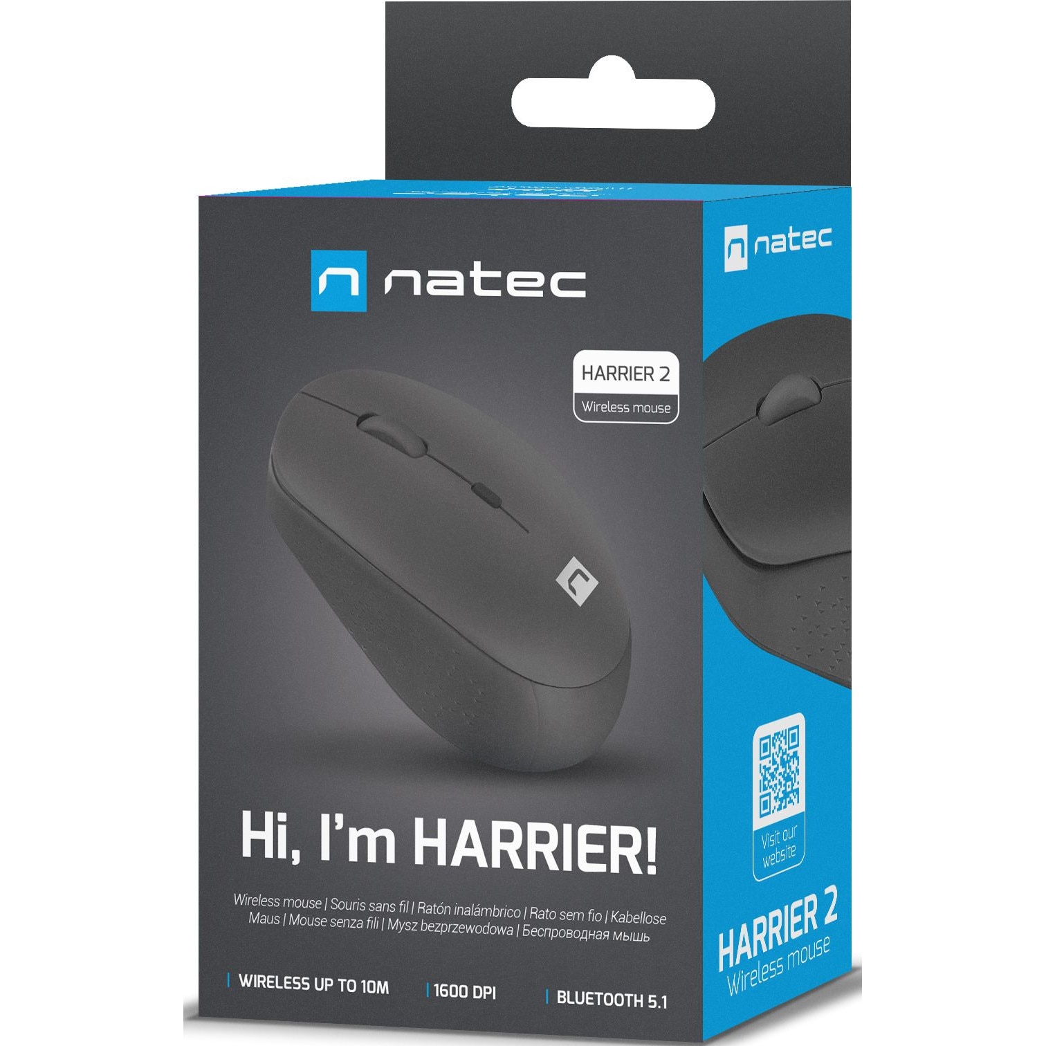 Безжична мишка Natec Harrier 2, Черен, Bluetooth - eMAG.bg