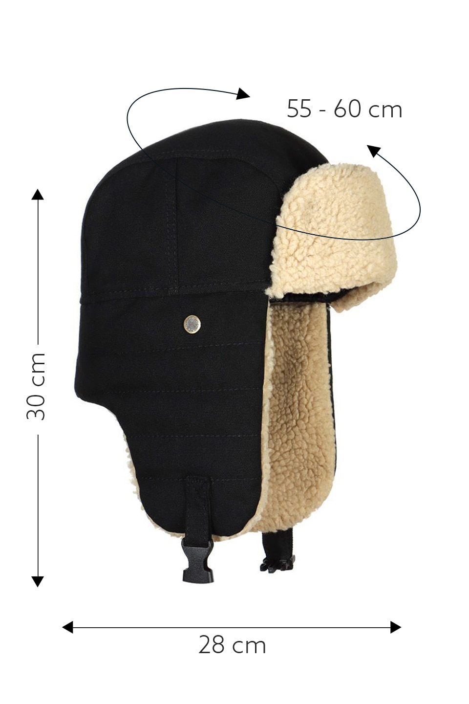 Caciula de barbati, prindere in doua moduri, reglabila, model cu urechi ...