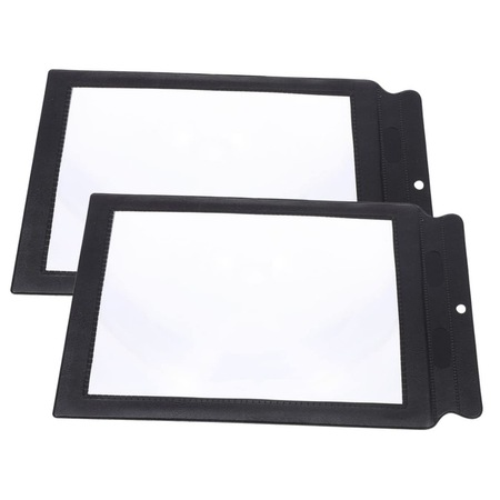 Set 2 lupe A4 lectura, Aisdelu®, Zoom 3x, pentru citit, 30.5 x 19.5 cm ...