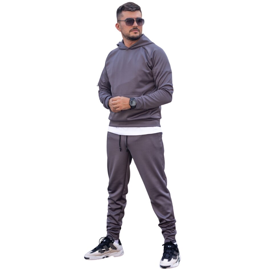 Trening barbatesc cu marsupiu Exclusive Brooklin, Silon, M, Gri - eMAG.ro