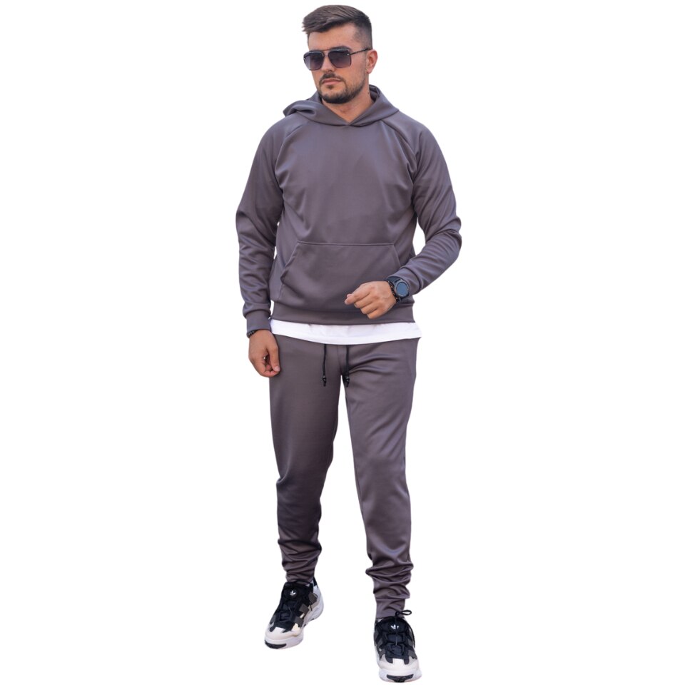 Trening barbatesc cu marsupiu Exclusive Brooklin, Silon, M, Gri - eMAG.ro