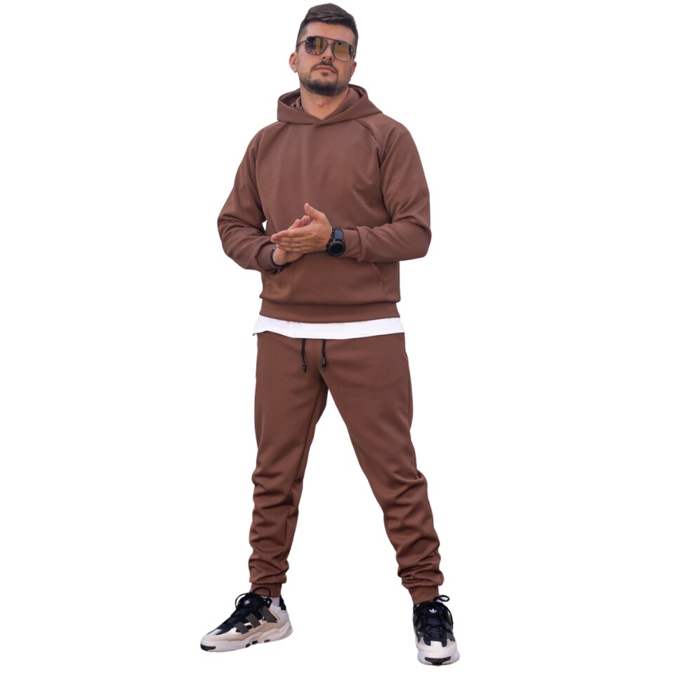 Trening barbatesc cu marsupiu Exclusive Brooklin, Silon, S, Maro - eMAG.ro