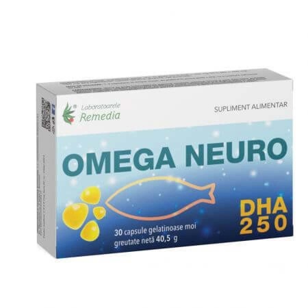 Omega Neuro DHA 500 miligrame 30 capsule Remedia - eMAG.ro