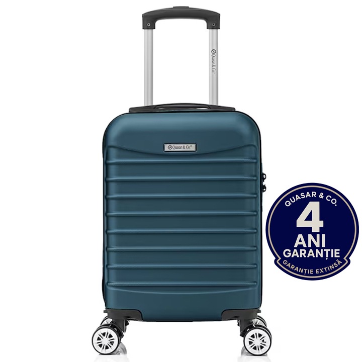 Troler cabina avion Quasar & Co.®, 40x30x20cm, bagaj de mana, troller ...