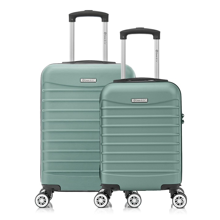 Set 2 trolere cabina, Quasar & Co.®, 40x30x20 cm cu roti detasabile si ...