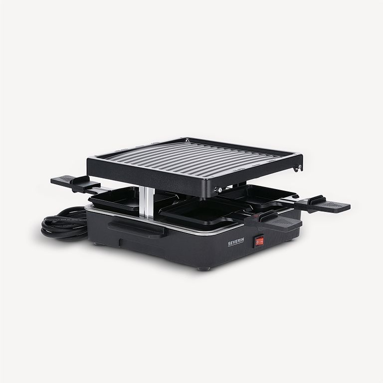 Plita grill/ raclette electrica Severin, 21 x 21 cm, placa striata ...