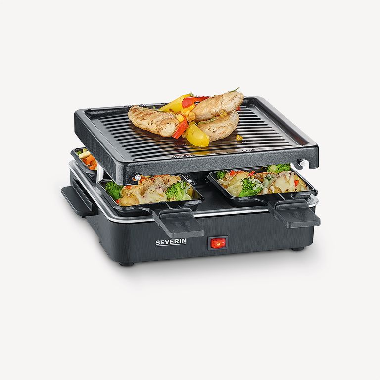 Plita grill/ raclette electrica Severin, 21 x 21 cm, placa striata ...
