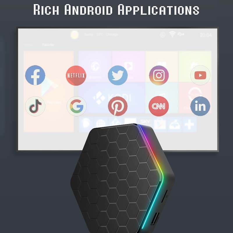 Mediaplayer, Mini PC TV Smart Box, Android 12,6K, dual-WIFI, Quad Core,4G RAM,32GB ROM ...