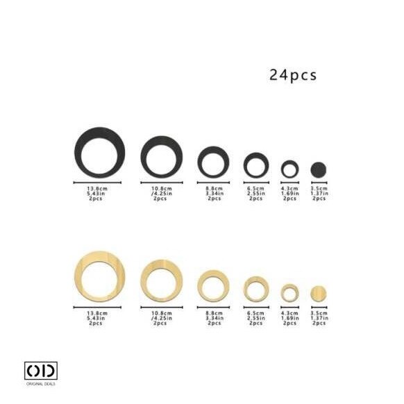 Oglinda Autoadeziva pentru Decor si Design Interior, Model Cercuri ...