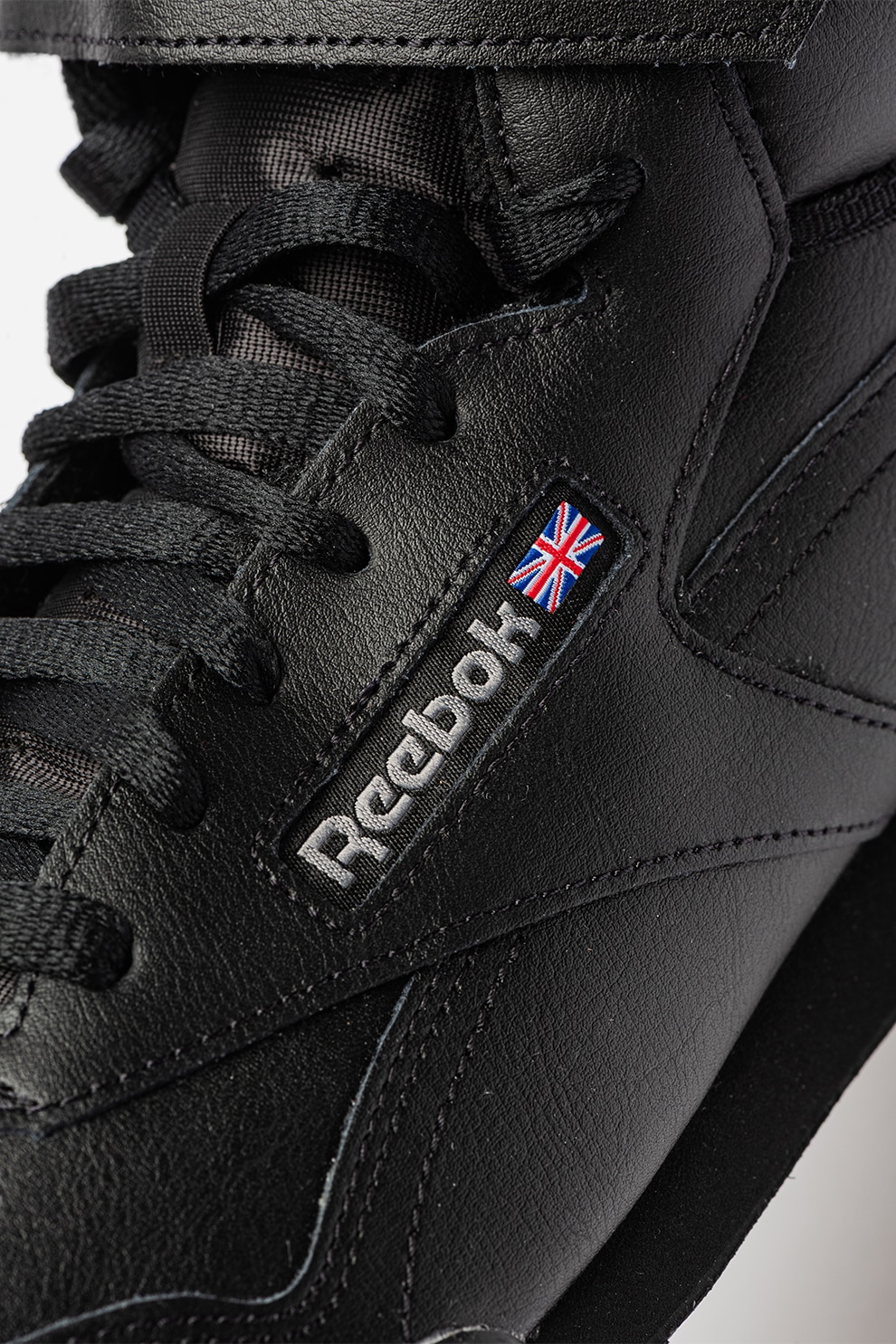 Reebok, Pantofi sport high-cut de piele, Negru, 10.5 - eMAG.ro