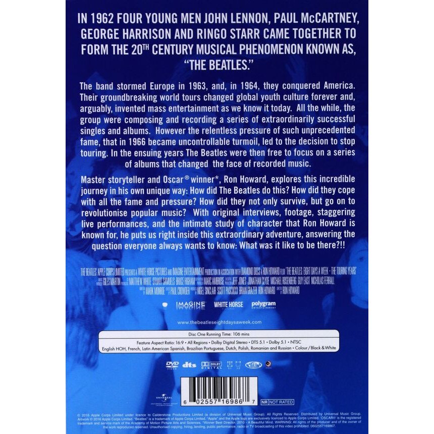 The Beatles: Eight Days a Week - The Touring Years [DVD] - eMAG.bg