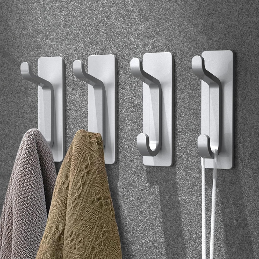 Set 4 Carlige tip Cuier de Baie, Inox, 8cm, Argintiu - eMAG.ro
